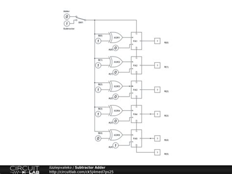 Subtractor Adder CircuitLab