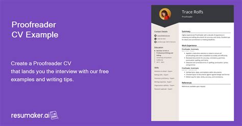 Proofreader Cv Examples Template And 20 Tips Proofreader Cv Examples Template And 20 Tips