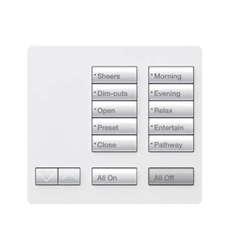 Lutron Radiora2 10 Button Tabletop Keypad Snow White