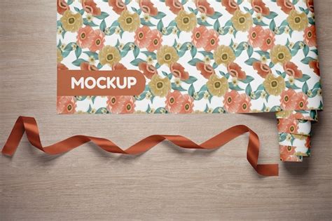 Premium Psd Wrapping Paper Mockup Design