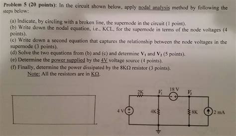 Solved In The Circuit Shown Below Apply Nodal Analysis Chegg