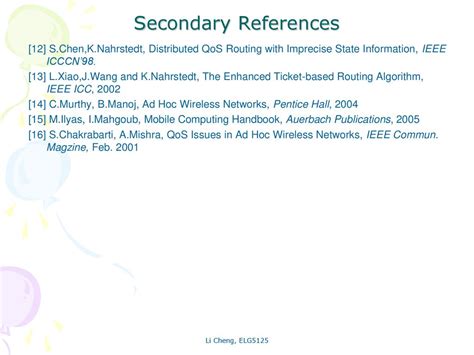 Qos Routing In Ad Hoc Networks Literature Survey Ppt Download