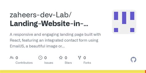 Github Zaheers Dev Lablanding Website In React A Responsive And Engaging Landing Page Built