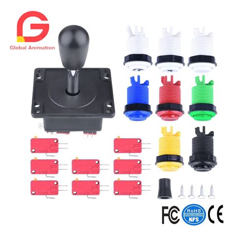 Arcade Accessories Kit With Update Version Joystick Push Buttons P P Buttons Pcs