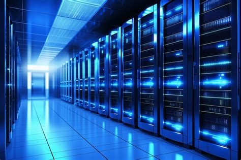 Premium Photo Server Room Equipped With State Of The Art Firewall Hardware