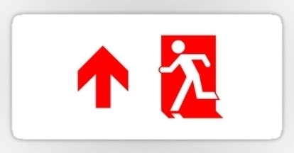 Running Man Exit Sign Sticker Decals Lee Wilson Disability Access Consultants