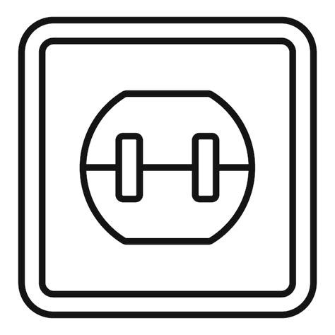 Premium Vector Element Power Socket Icon Outline Element Power Socket Vector Icon For Web