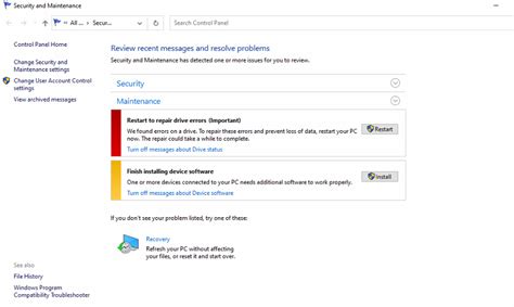 Disk Error Restart To Repair Drive Errors Windows Update