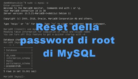 Reset Della Password Di Root Di MySQL Agosfera Consulting