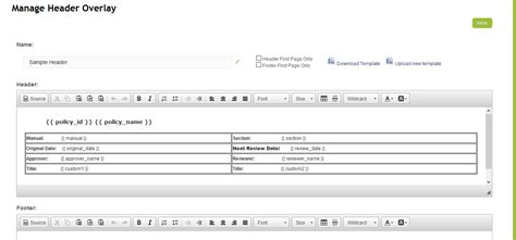 How To Manage Header And Footer Of A Policy Education Coordinator Or Higher Access Surge