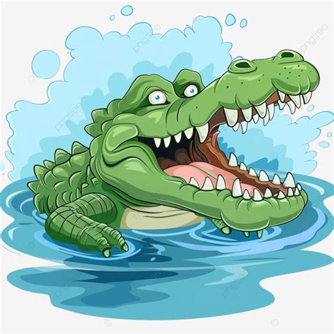 물 속에서 만화 악어 아프리카 적극적인 악어 Png 일러스트 및 이미지 에 대한 무료 다운로드 Pngtree