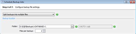 Scheduling Backups File Settings Sql Backup 10 Product Documentation