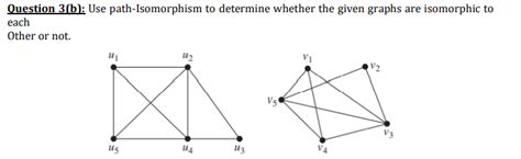 solved question 3 b use path isomorphism to determine