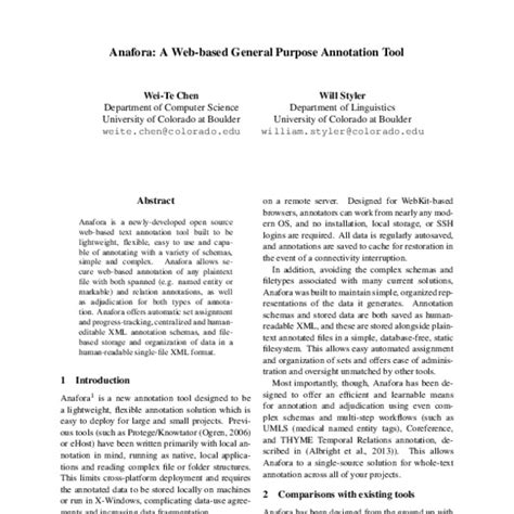 Anafora A Web Based General Purpose Annotation Tool Acl Anthology