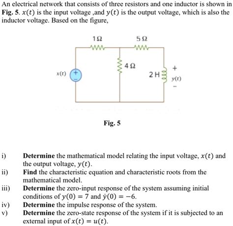 Solved An Electrical Network That Consists Of Three Resistors And One Inductor Is Shown In Fig