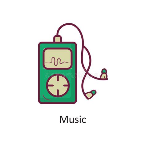 Music Vector Fill Outline Icon Design Illustration Travel Symbol On