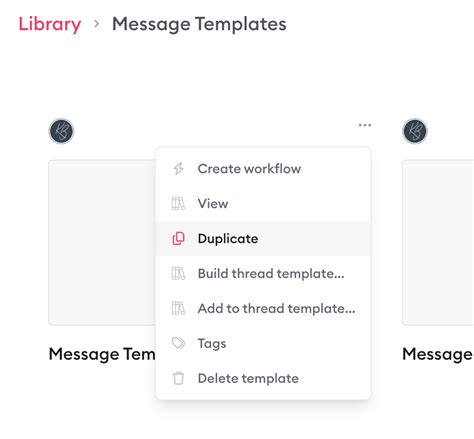 Duplicate Message Templates And Thread Templates In Your Library Clarityflow