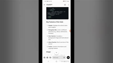 html school website using chatgpt html chatgpt programming chatgptcoding coding youtube
