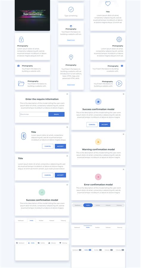 Elemento Ui Kit Library Of Components For Web Behance