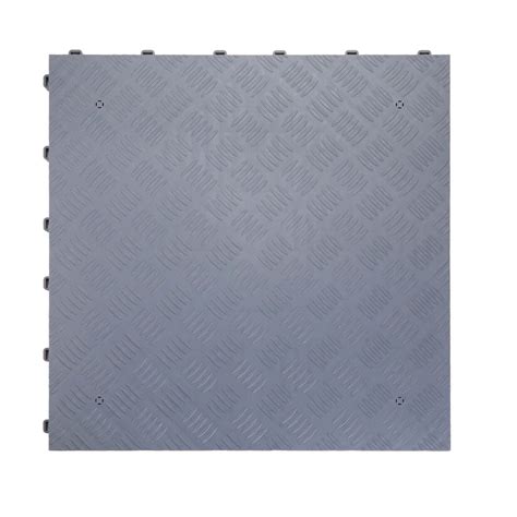 Garage Modular Interlocking Solid Floor Tiles 40cm X 40cm Durable Grey Uk