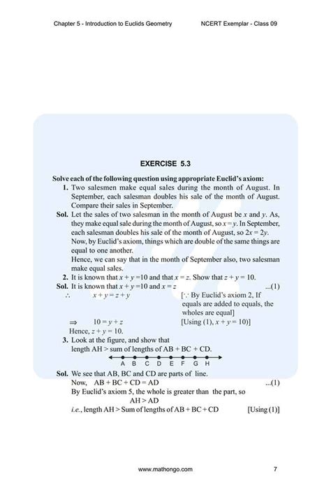 NCERT Exemplar For Class Maths Chapter MathonGo
