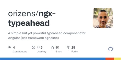 Github Orizensngx Typeahead A Simple But Yet Powerful Typeahead