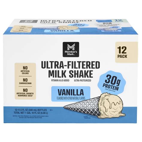 Members Mark 30g Ultra Filtered Milk Protein Shake Vanilla 115 Fl