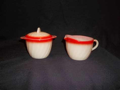 Fire King Glass On Ruby Lane Page 20 Of 37 Chocolate Mugs Fire King Creamer Swirl Sugar
