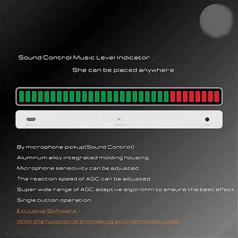 LED Audio Spectrum Light Very Sensitive And Smart Rose Lighting
