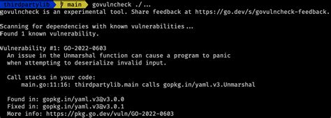 Software Architecture In Go Vulnerability Management Using Govulncheck
