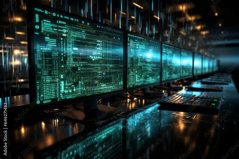 The Image Portrays A Computer Screen Displaying Lines Of Code And