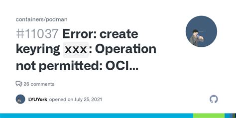 Error Create Keyring `xxx` Operation Not Permitted Oci Permission