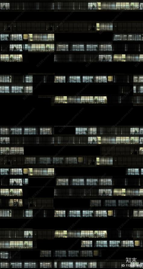 现代夜晚窗户建筑外立面夜景玻璃办公室内贴图贴图下载【id 1132205693】 【知末网贴图库】