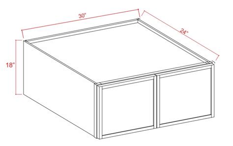 Aspen White W301824 Wall Refrigerator Cabinet Assembled Kitchen Cabinets