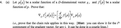 Solved 4 A Let Px Be A Scalar Function Of A