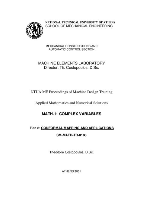 Pdf Conformal Mapping Applications