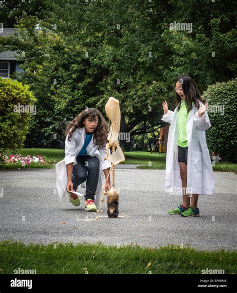 Two Teenage Girls Experiment With Combination Of Mentos And Sodas Resulting In Huge Explosion