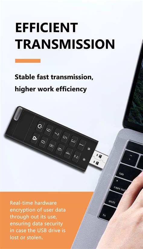 Secure USB Drive Encrypted USB 8GB Flash Drive Hardware Password With Keyboard USB3 0 Disk