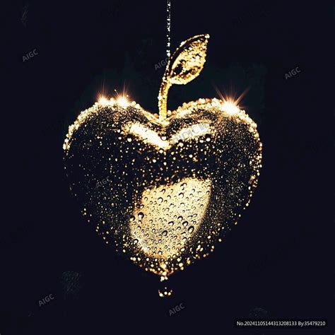 Ai创作图心型水晶灯饰 小苹果黑底 黄金苹果手绘插画 维纳斯黄金苹果主图 简单噪点苹果圣诞海报 苹果墙纸 Lowpoly苹果 冰冻金苹果 苹果背景图 苹果暖色背景 水珠效果制作 肌理感苹果 金