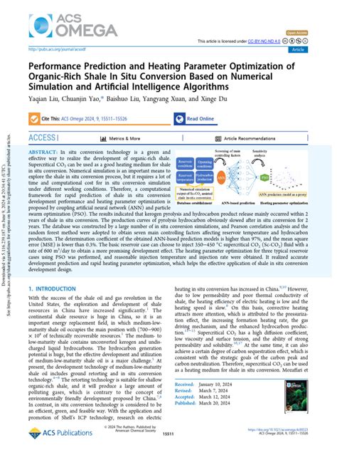 Liu Et Al 2024 Performance Prediction And Heating Parameter