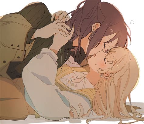 Shirasagi Chisato And Seta Kaoru Bang Dream Drawn By Seri Vyrlw Danbooru