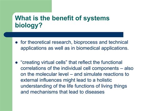 System Biology In Downstream Processing Tech Ppt Biotech And