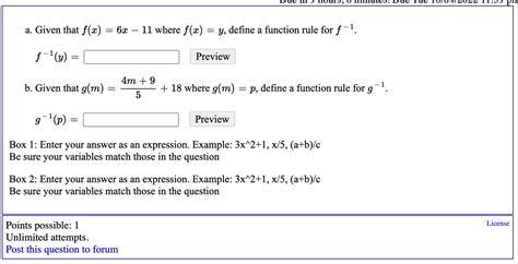 Solved A Given That F X 6x11 Where F X Y Define A Chegg Com