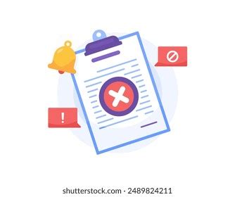 Concept Document Wrong Rejected Prohibited Dangerous Stock Vector Royalty Free