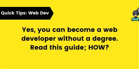 Can You Become A Web Developer Without A Degree Dev Community