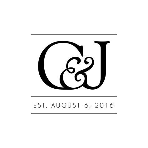 Monogram Initials C J Wedding Logo Design Wedding Logos Lettering