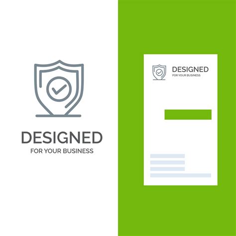 Confirm Protection Security Secure Grey Logo Design And Business Card Template 18006840 Vector