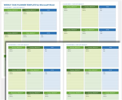 Free Microsoft Word Task List Templates Planners Checklists Smartsheet