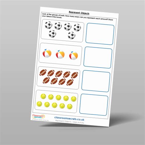 Year 1 Represent Objects Main Activity Resource Classroom Secrets