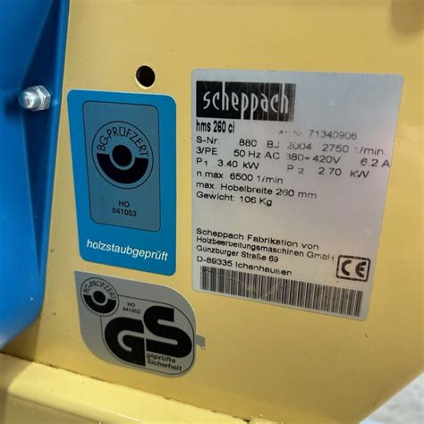 Scheppach Hms 260 Ci Planer Thicknesser 3 Phase Ostia Tools